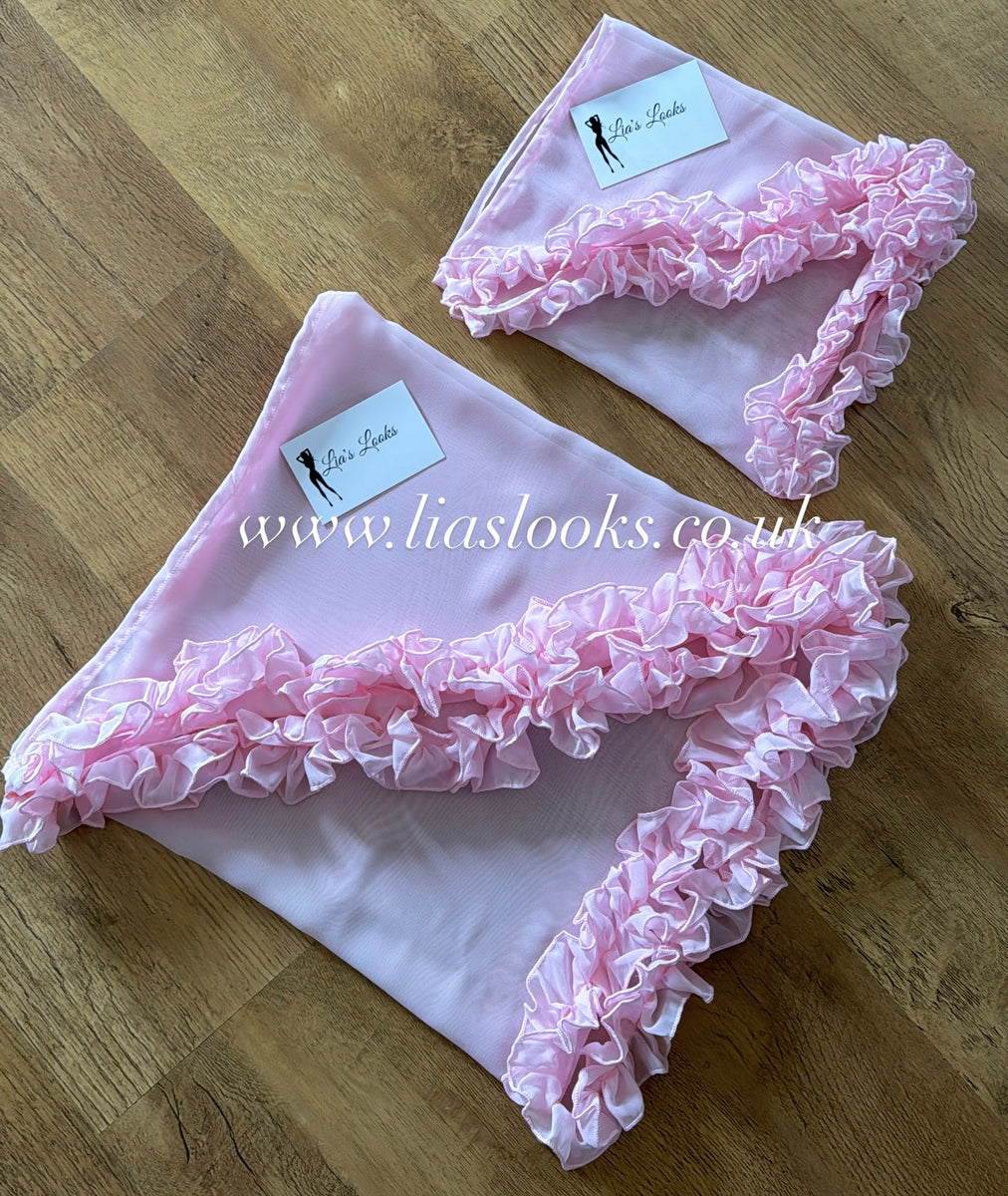 Frilly Ruffle Baby Pink Sarong – Lia's Looks
